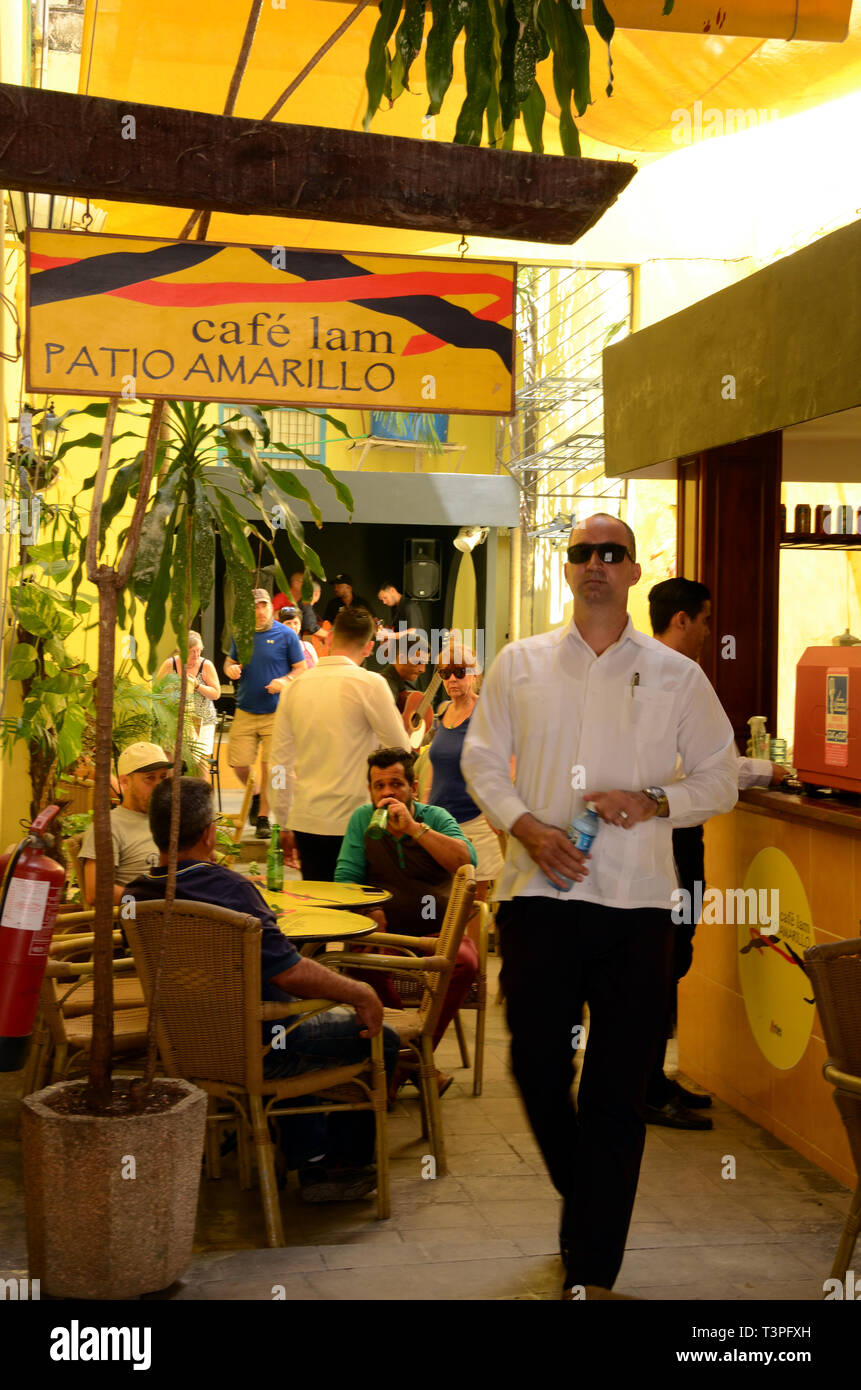 Interior of a café in Old Havana, Cuba Stock Photo - Alamy
