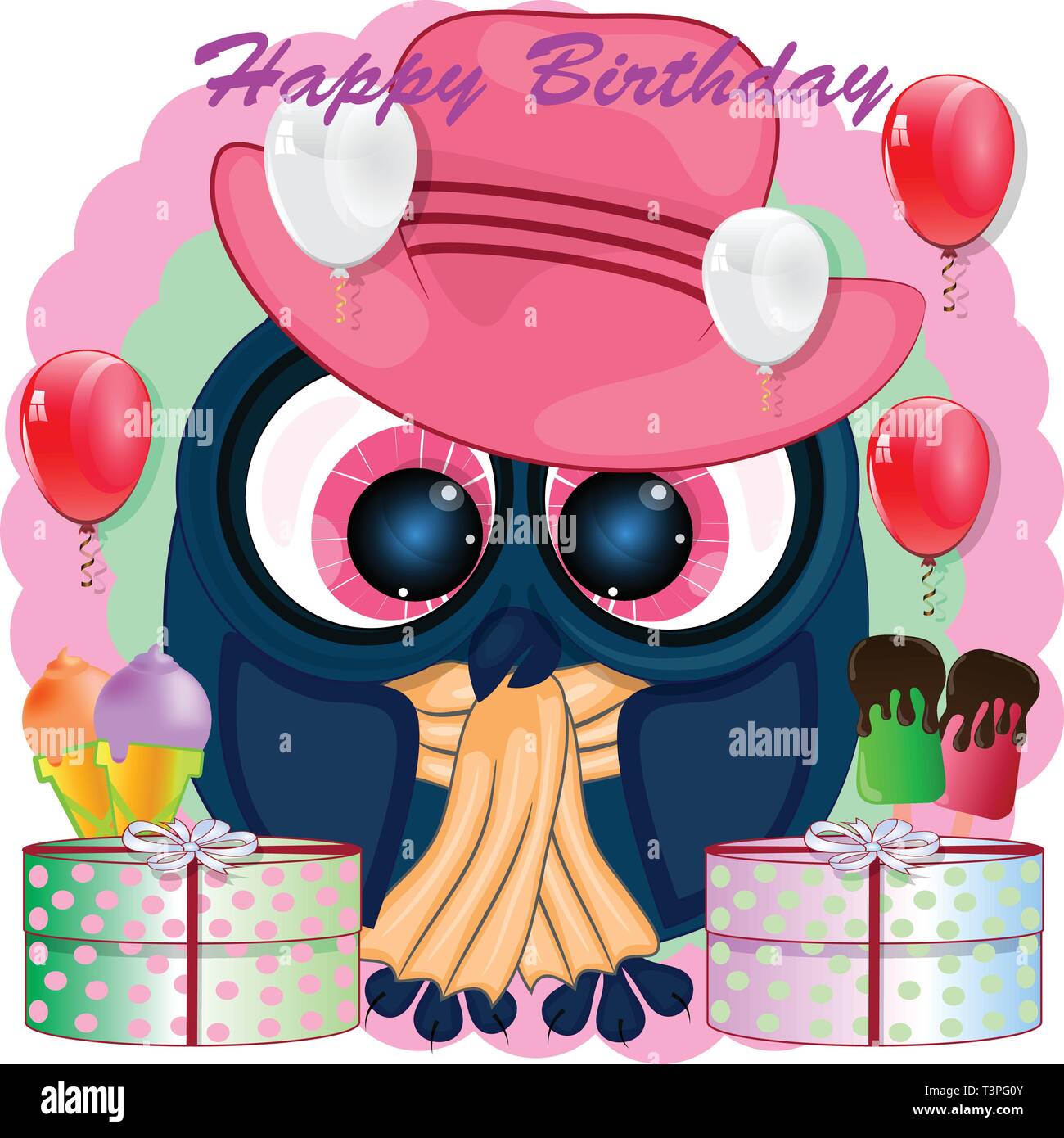 Cute Owl Clip Art Birthday