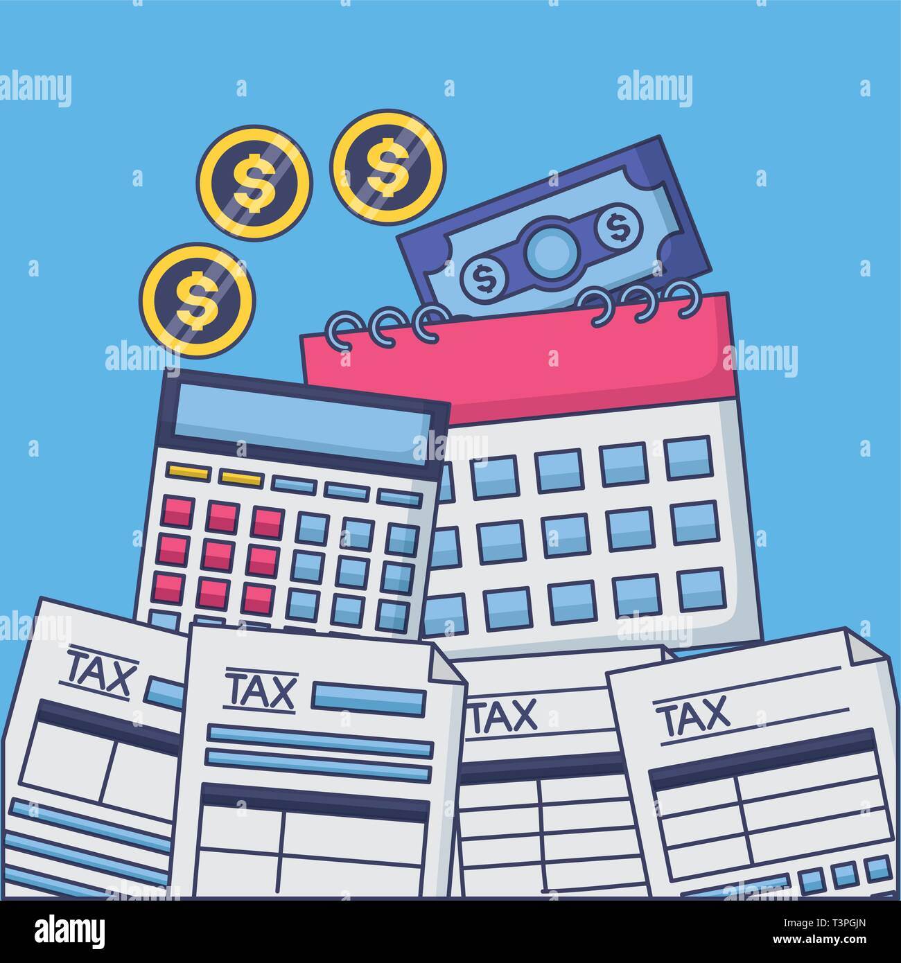 tax payment concept Stock Vector Image & Art - Alamy