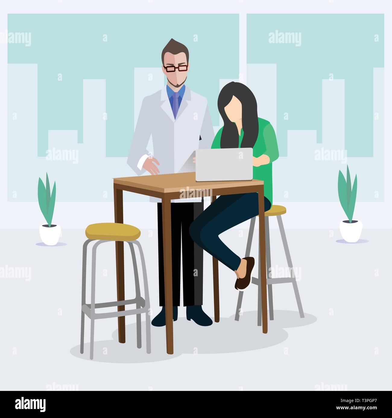 Female modern business characters Stock Vector Images - Alamy