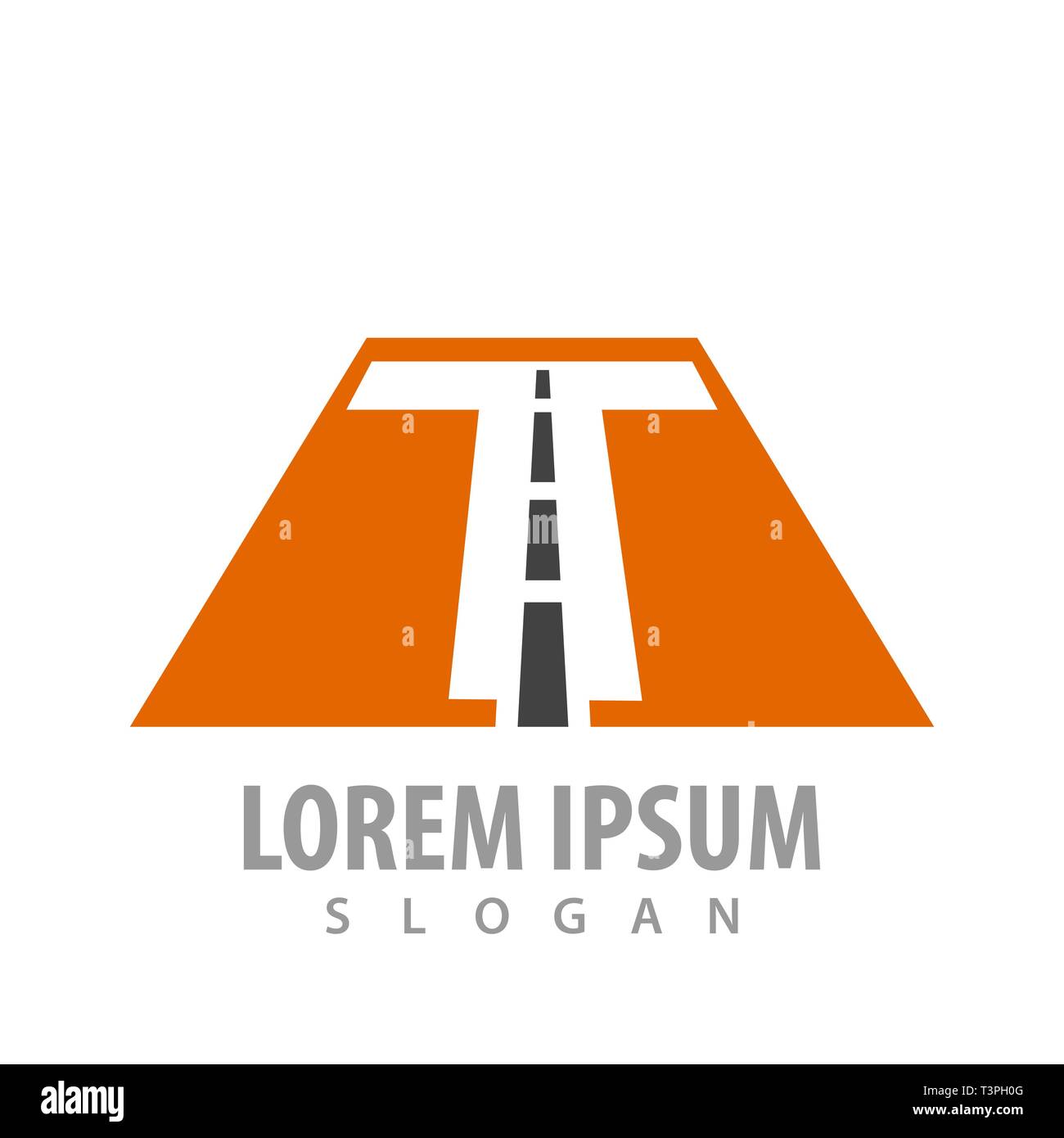 Initial letter T road font concept design. Symbol graphic template ...