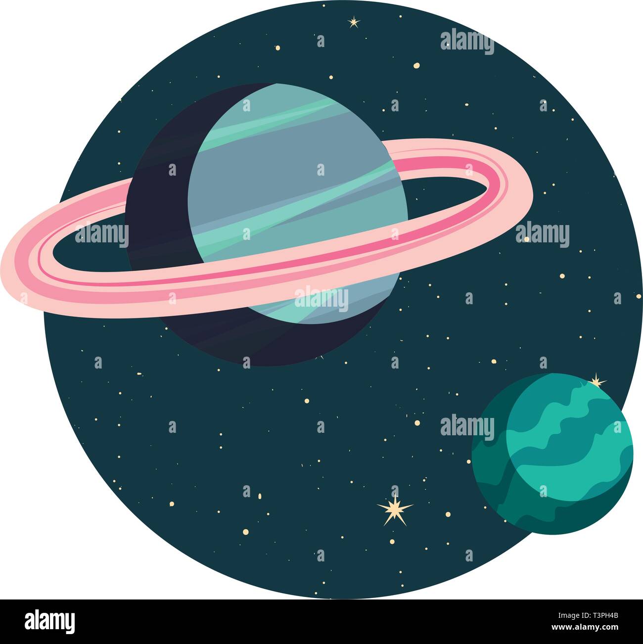 system solar planets galaxy icon vector illustration Stock Vector Image ...