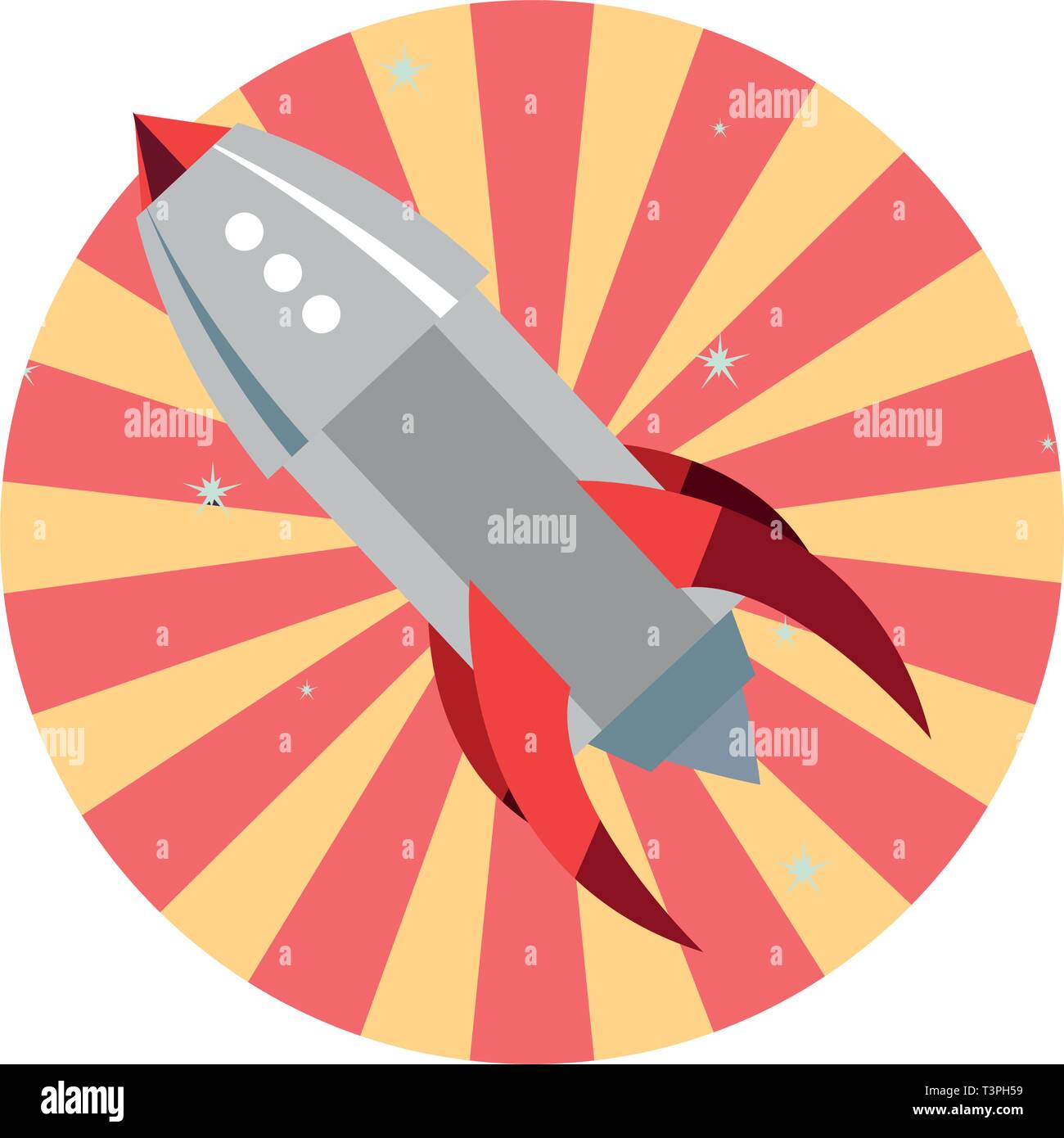 rocket spaceship galaxy stars cosmos vector illustration Stock Vector ...