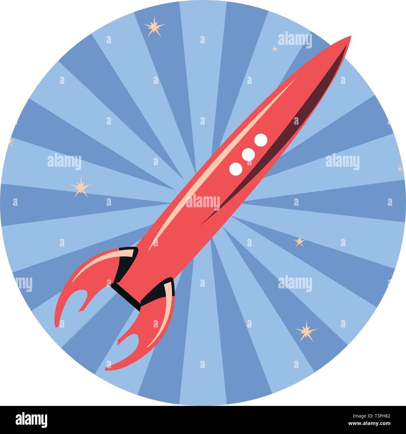 rocket spaceship galaxy stars cosmos vector illustration Stock Vector ...