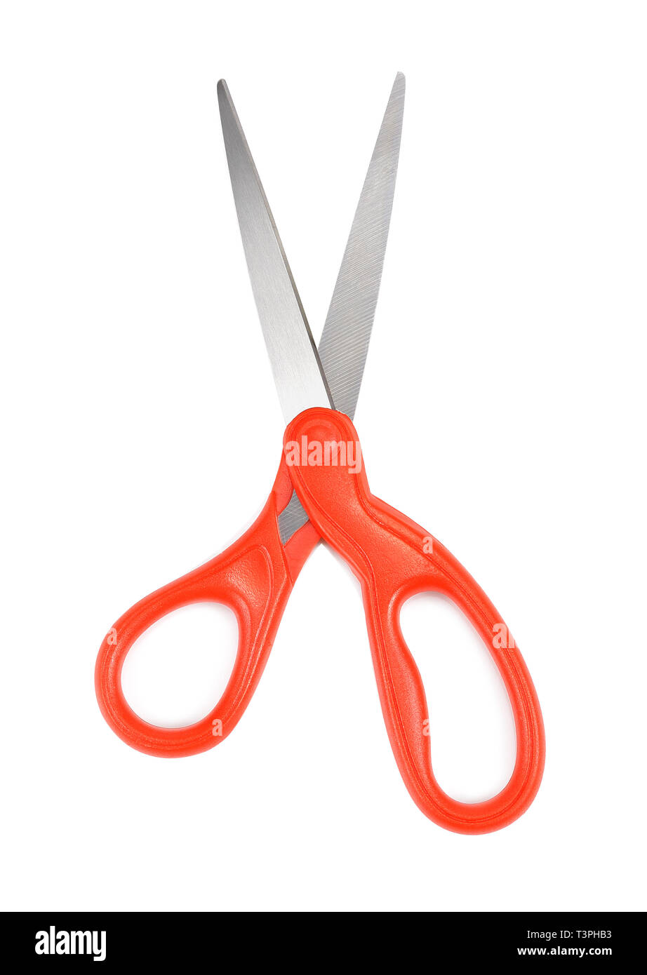 Red scissors on isolated white background Stock Photo - Alamy