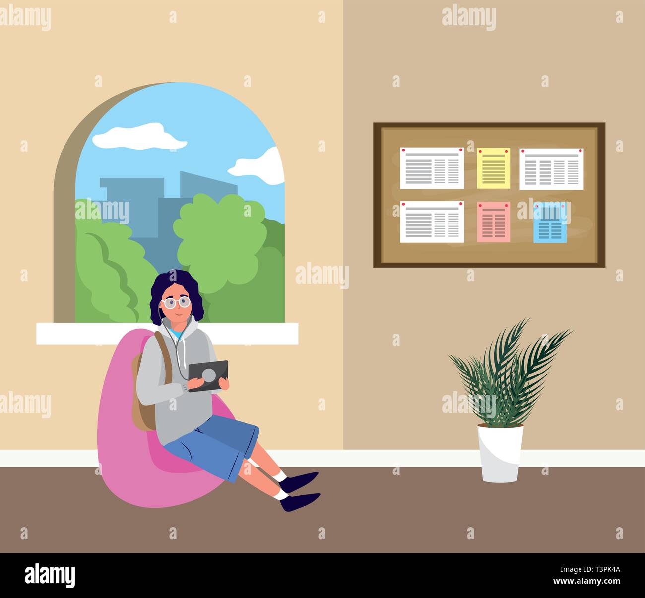 education university college man student cartoon vector illustration ...