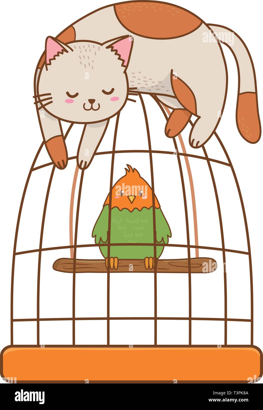 cute funny pets cartoon vector illustration graphic design Stock Vector ...