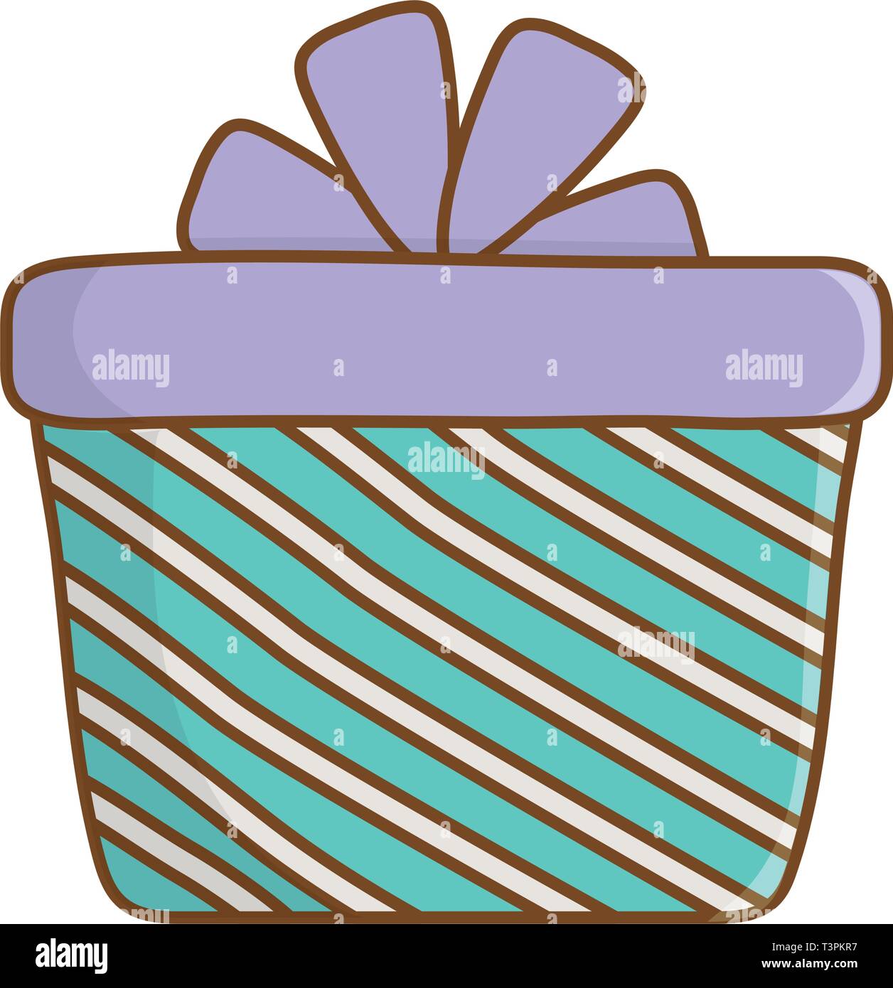birthday party festive element gift box cartoon vector illustration ...
