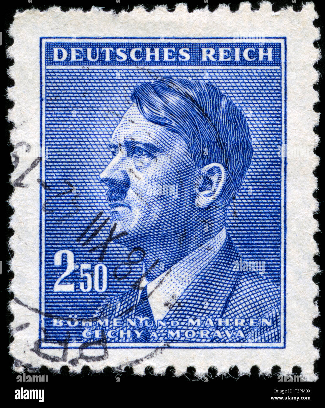 Postage stamp from Bohemia and Moravia in the Adolf Hitler series ...