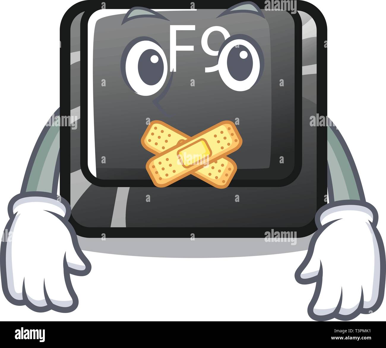 Silent button f9 on a cartoon computer Stock Vector Image & Art - Alamy
