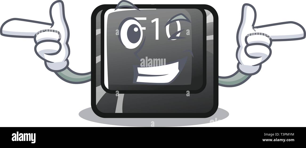 Wink button f10 on a keyboard character Stock Vector Image & Art - Alamy