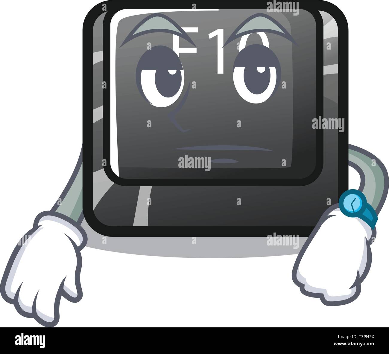 Waiting f10 button installed on cartoon computer Stock Vector Image ...