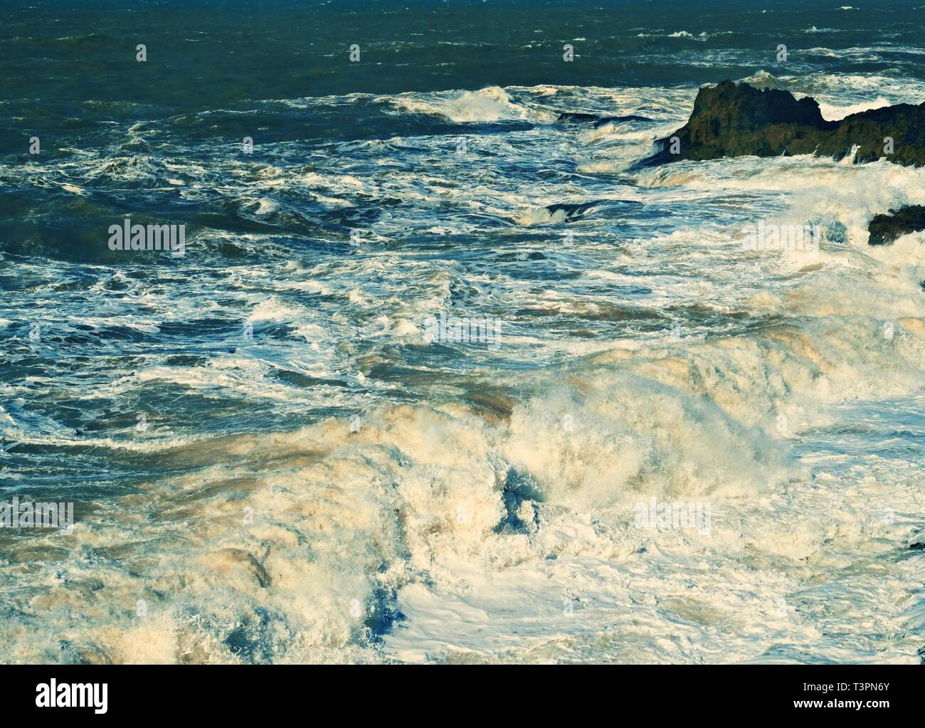 Turbulent sea during stormy hi-res stock photography and images - Alamy