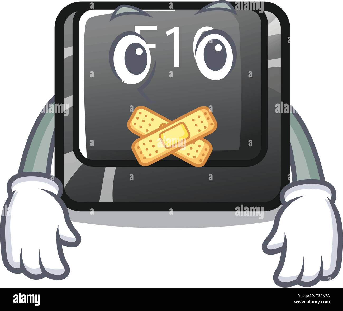 Silent f10 button installed on cartoon computer Stock Vector Image ...