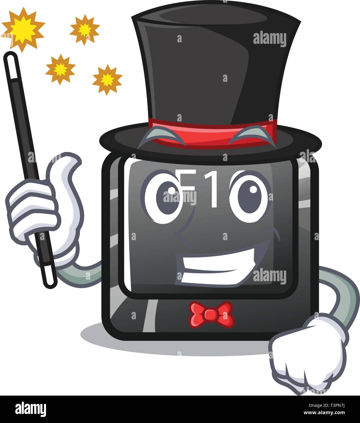 Magician f10 button installed on cartoon computer Stock Vector Image ...