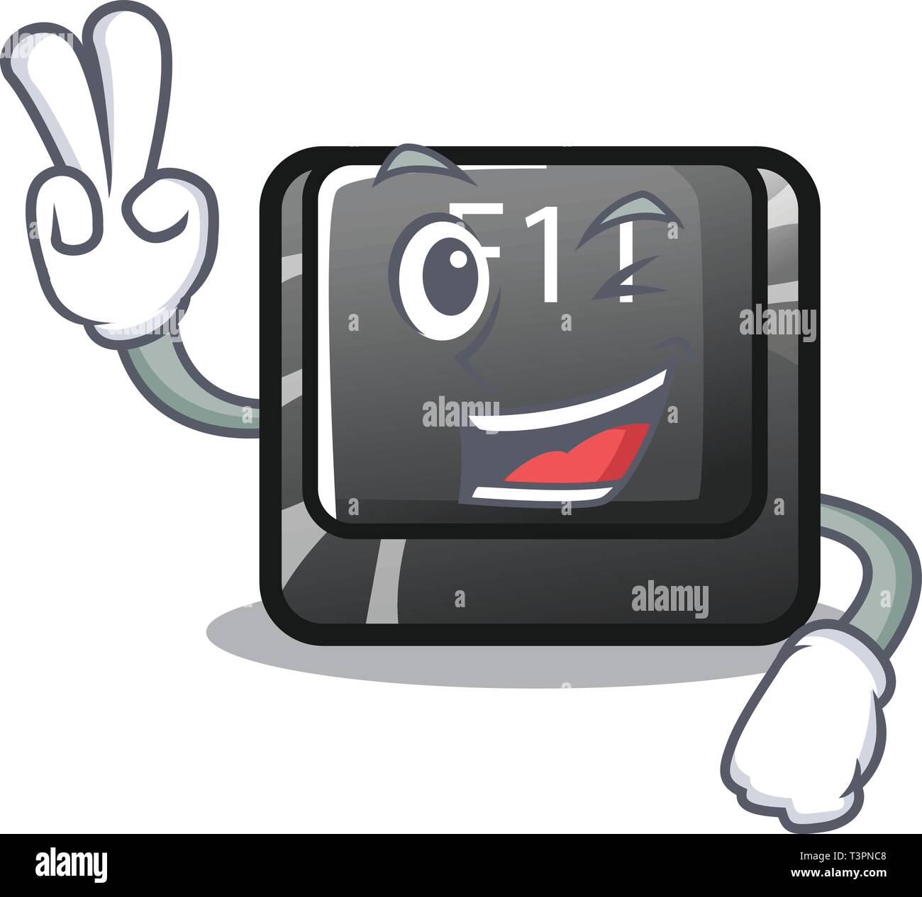 Two finger f11 button in the character shape Stock Vector Image & Art ...