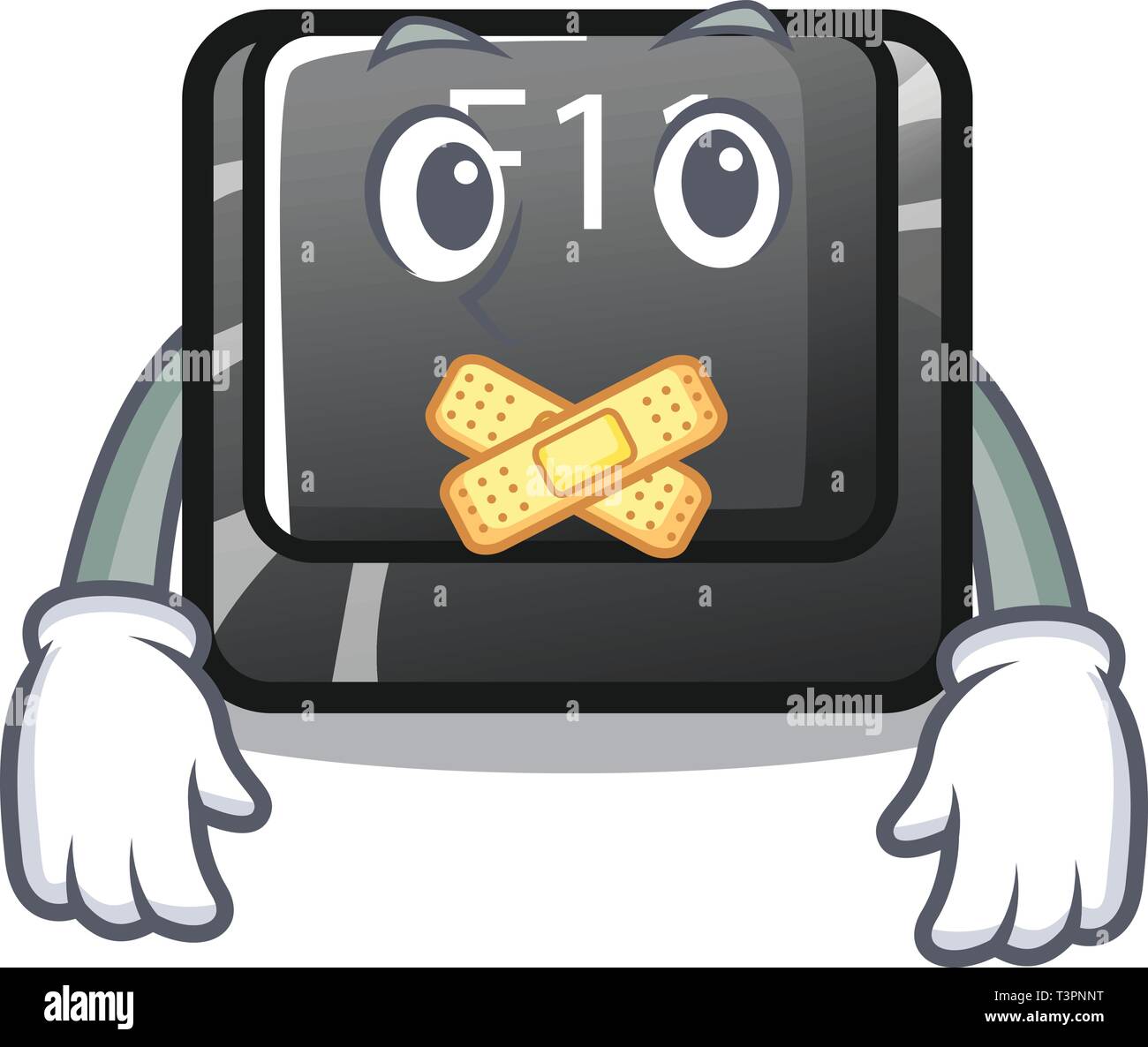 Silent button f11 on a cartoon computer Stock Vector Image & Art - Alamy