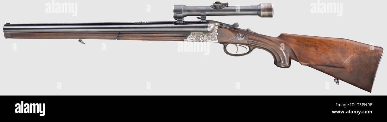 LONG ARMS, MODERN HUNTING WEAPONS, drilling combination gun with scope ...