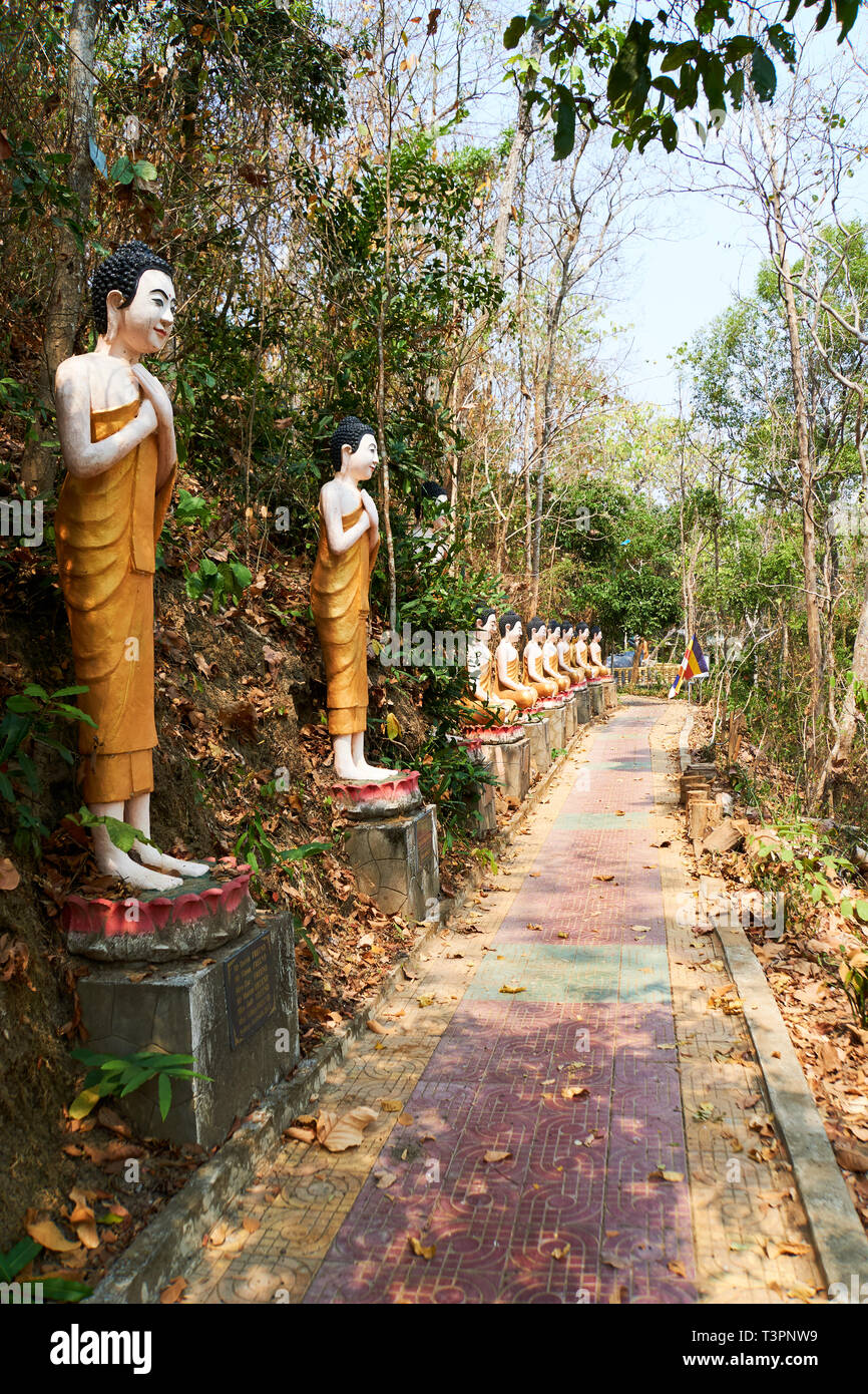 Buddha view. Sambok Pagoda, Kratie Cambodia Temple Stock Photo - Alamy