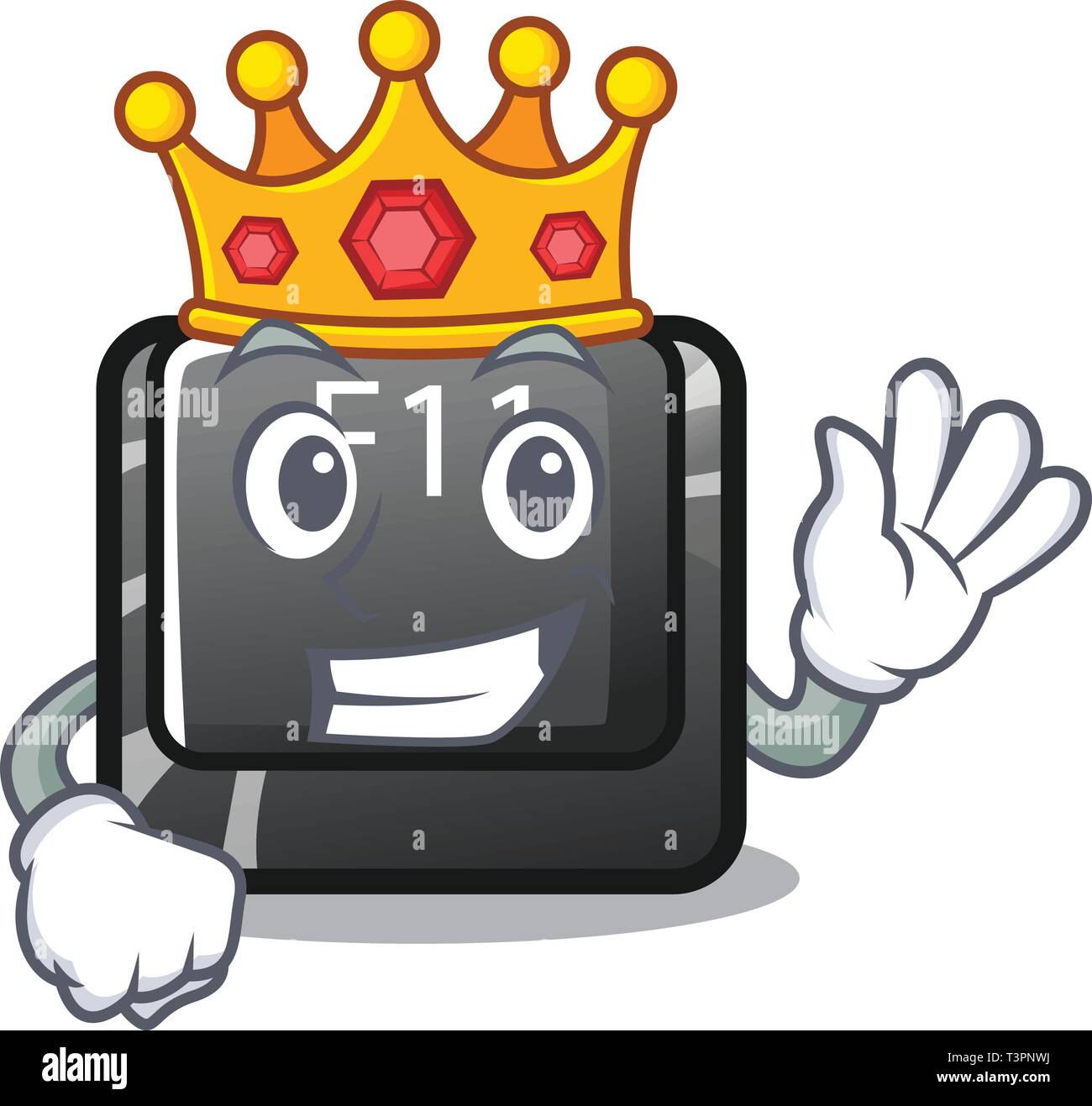 King button f11 on a cartoon computer Stock Vector Image & Art - Alamy
