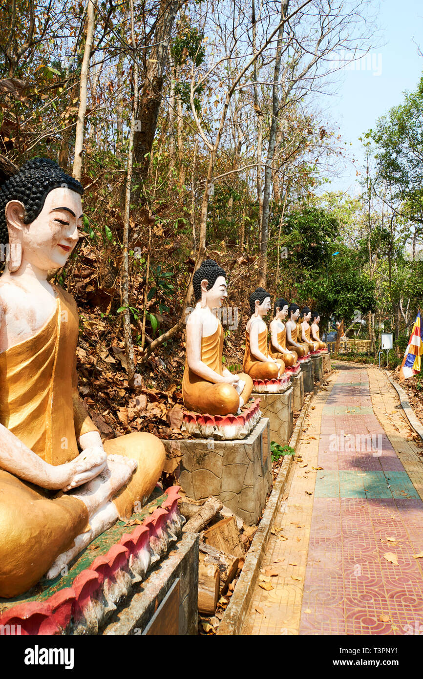 Buddha view. Sambok Pagoda, Kratie Cambodia Temple Stock Photo - Alamy
