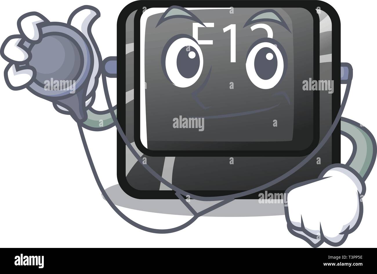 Doctor button f12 on a keyboard mascot Stock Vector Image & Art - Alamy