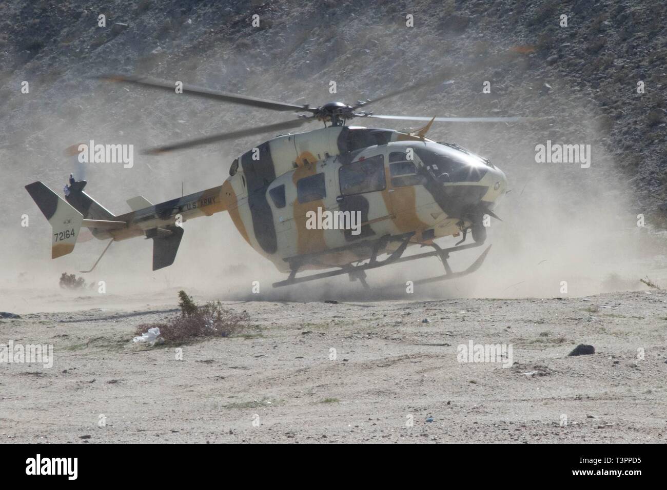 A UH-72 Lakota “SOKOL” with the 916th Support Brigade proceeds to land ...
