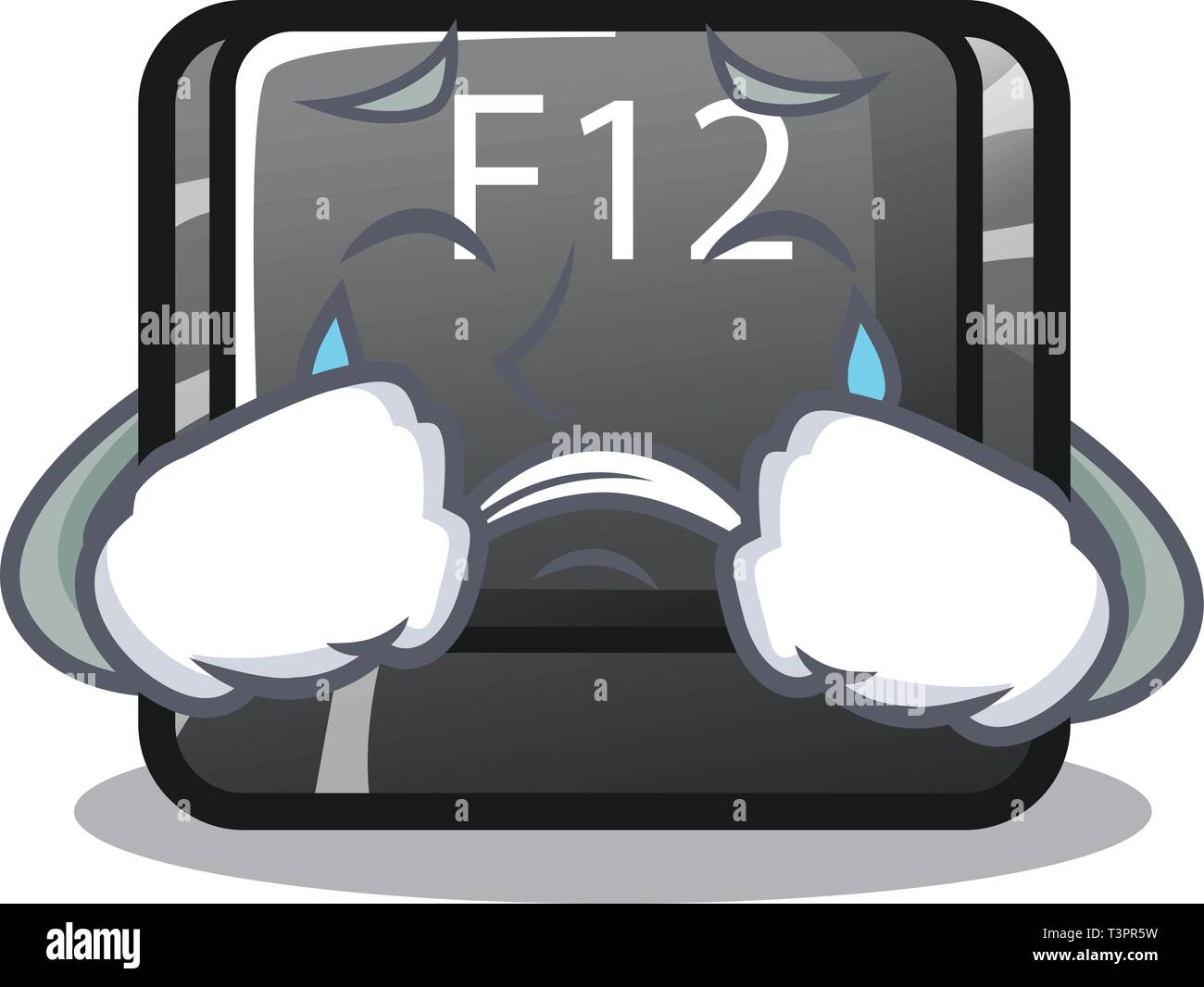 Crying button f12 in the cartoon shape Stock Vector Image & Art - Alamy
