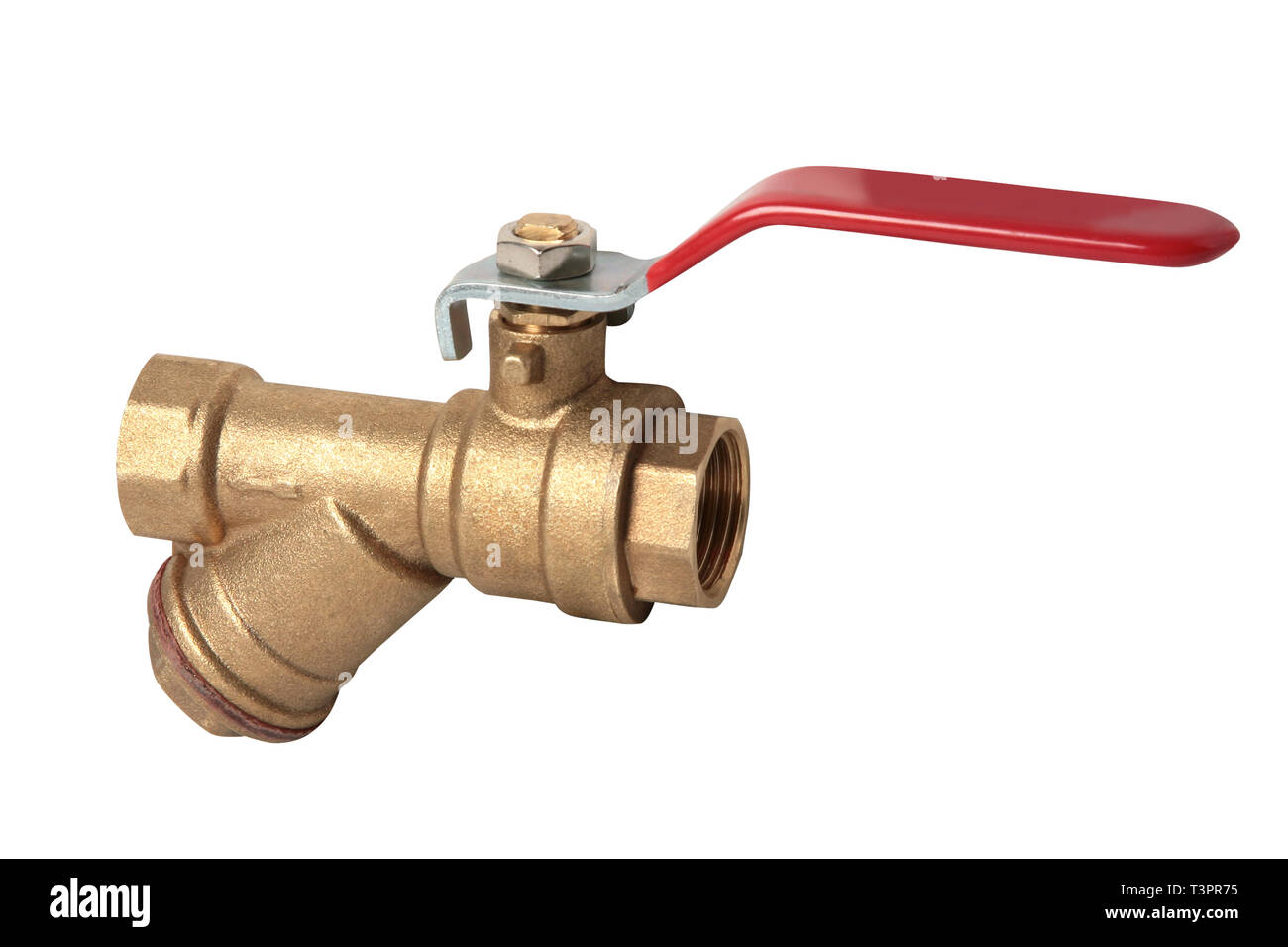 Plumbing fitting and ball valve, isolated on white background Stock ...