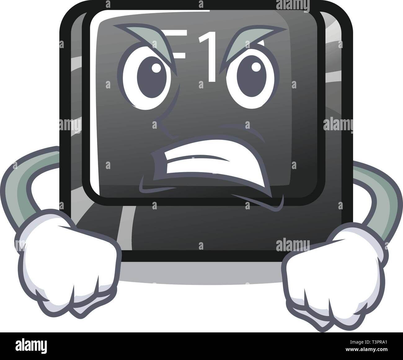 Angry button f12 in the cartoon shape Stock Vector Image & Art - Alamy