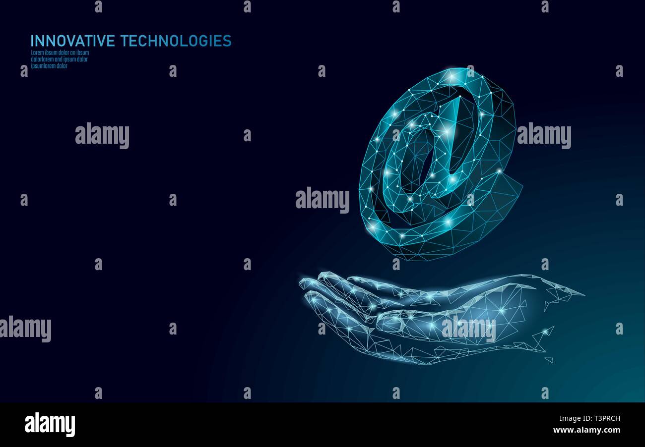 Low poly letter in blue hi-res stock photography and images - Alamy