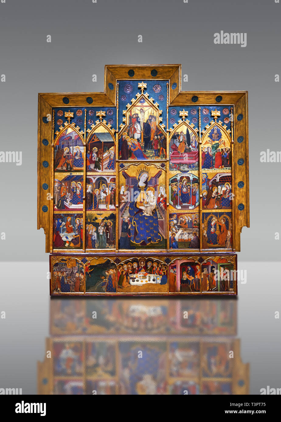 Altarpiece of the Virgin by JAUME SERRA Circa 1367-1381. Tempera, gold ...