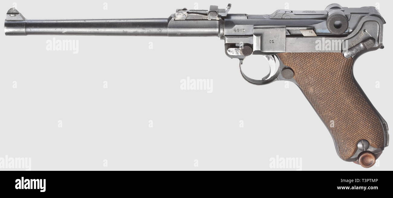 Small arms, pistols, Luger Pistol 08 Parabellum, caliber 9 mm ...