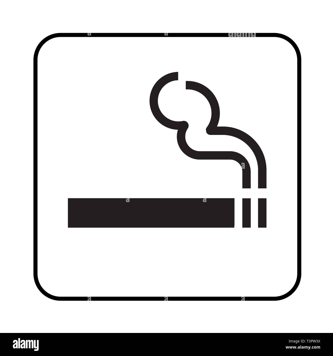 Designated smoking zone Cut Out Stock Images & Pictures - Alamy