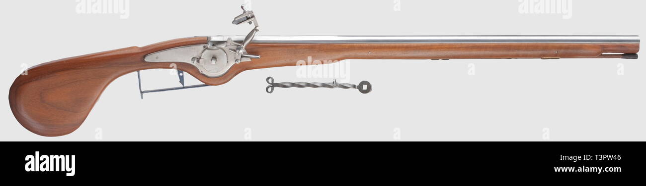 Long arms, matchlock and wheellock, paddle shaft wheellock carbine ...