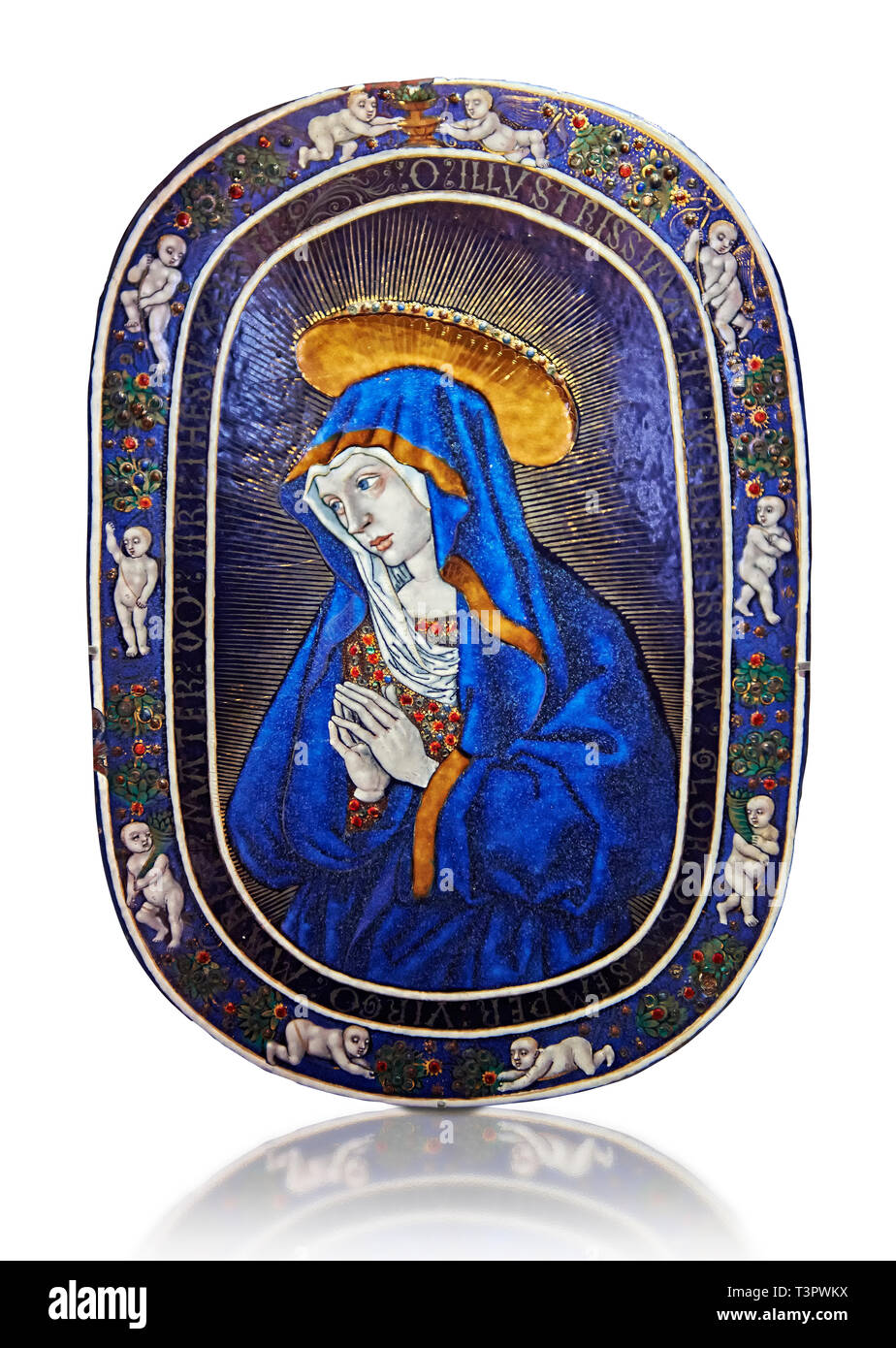 Enamelled plaque of Louis 12th known as the Sorrowful Virgin made in ...