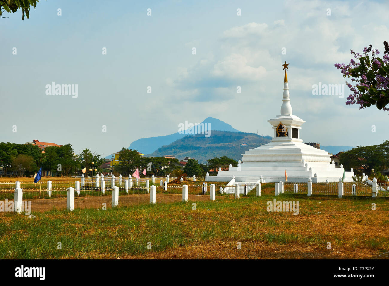 Top view of Pakse ,Mountain and clouds in background Laos Stock Photo ...