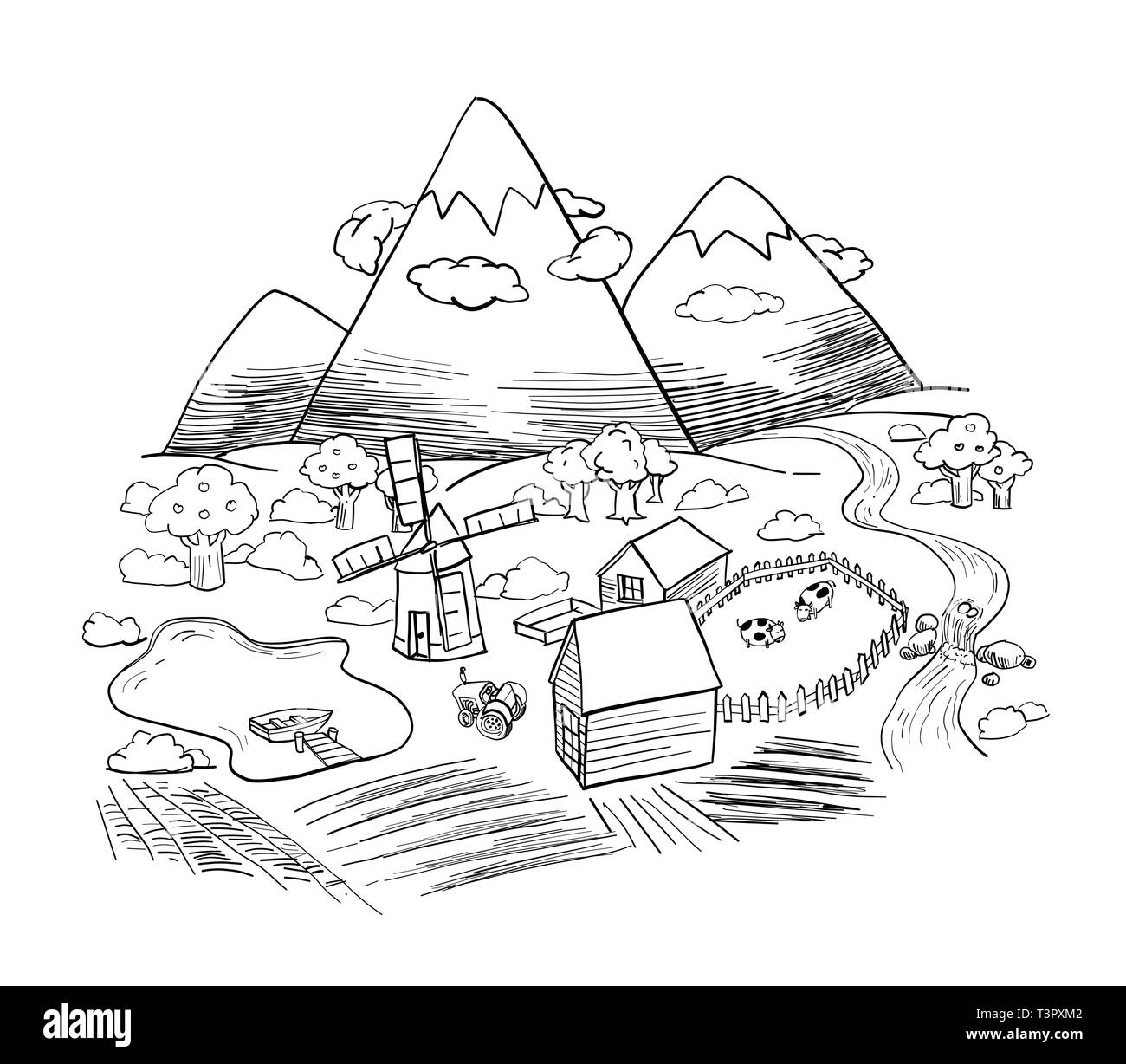 Valley Drawing
