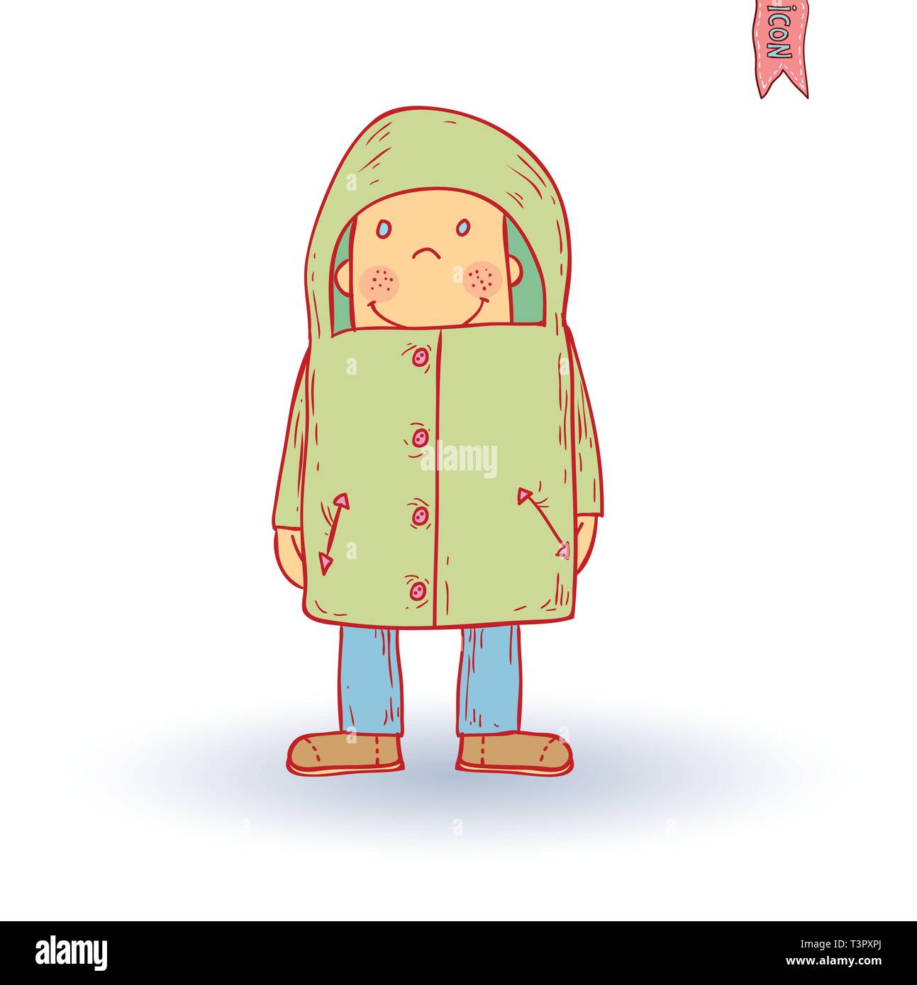 dressed for weather rain, vector illustration Stock Vector Image & Art ...