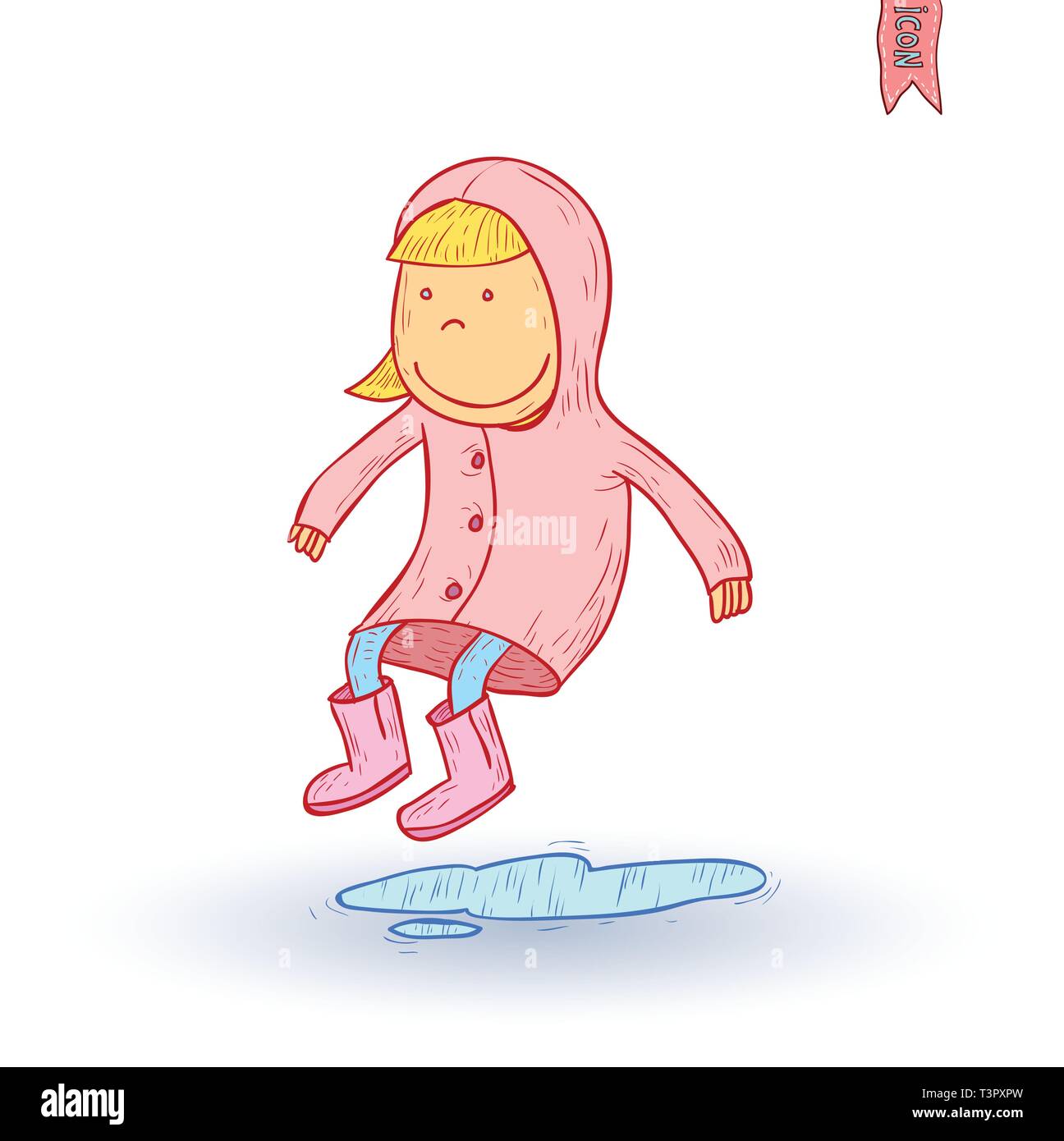 dressed for weather rain, vector illustration Stock Vector Image & Art ...