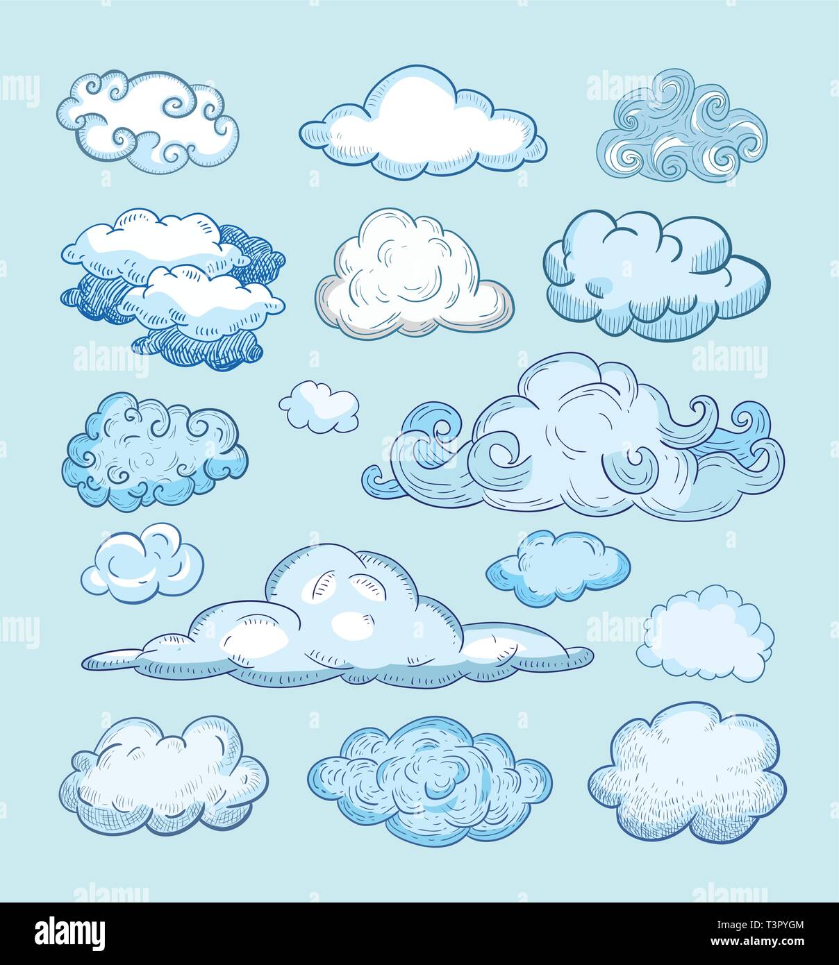 Pencil doodles clouds hi-res stock photography and images - Alamy