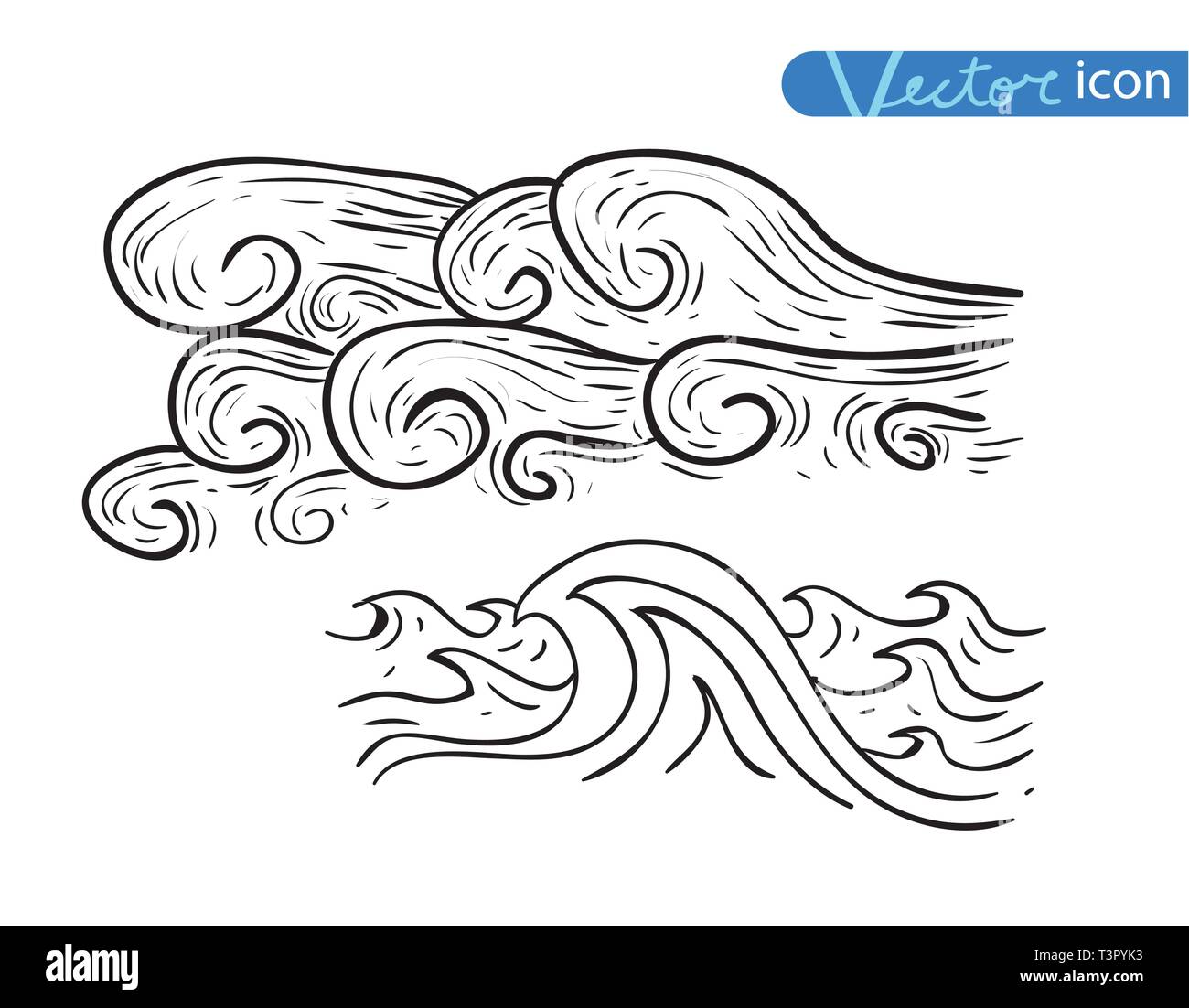 Tidal wave drawing hi-res stock photography and images - Alamy