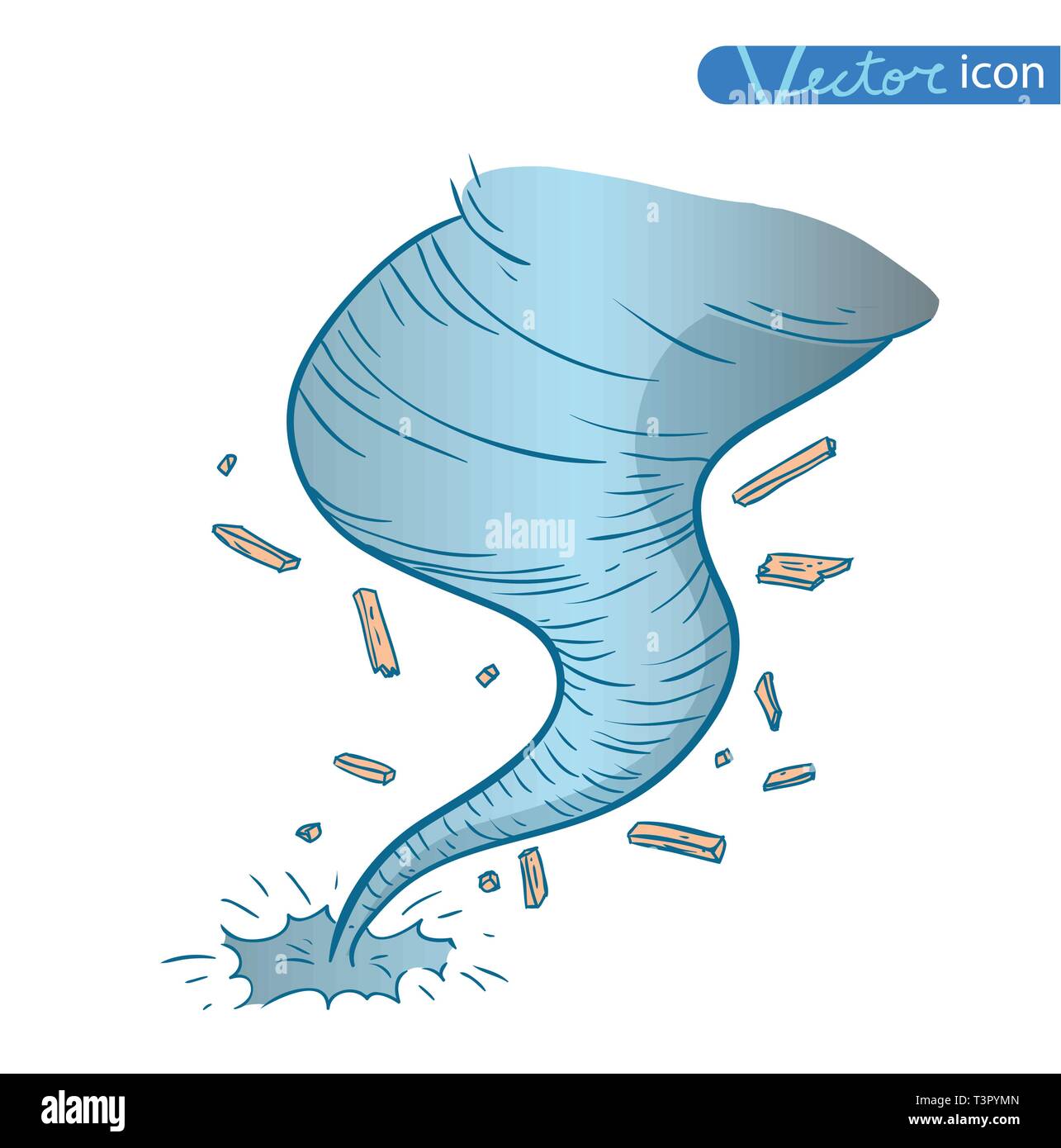 weather elements, tornado, vector illustration Stock Vector Image & Art ...