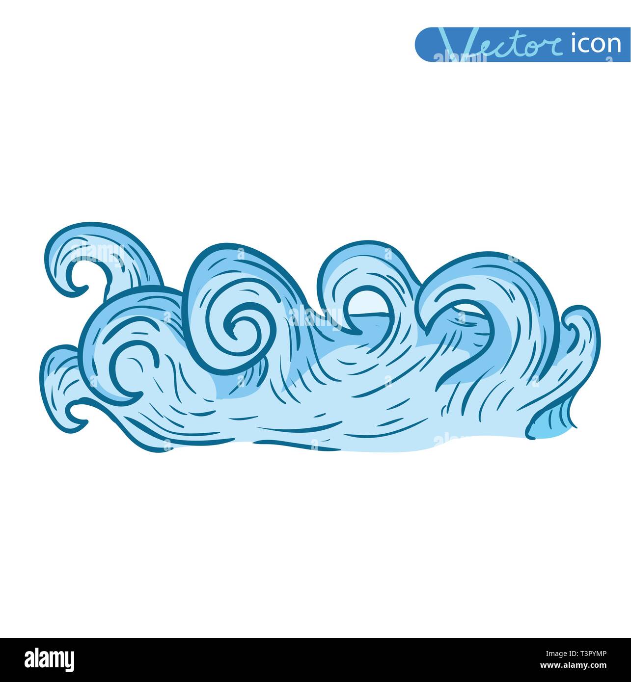 Ocean or sea waves. vector illustration Stock Vector Image & Art - Alamy
