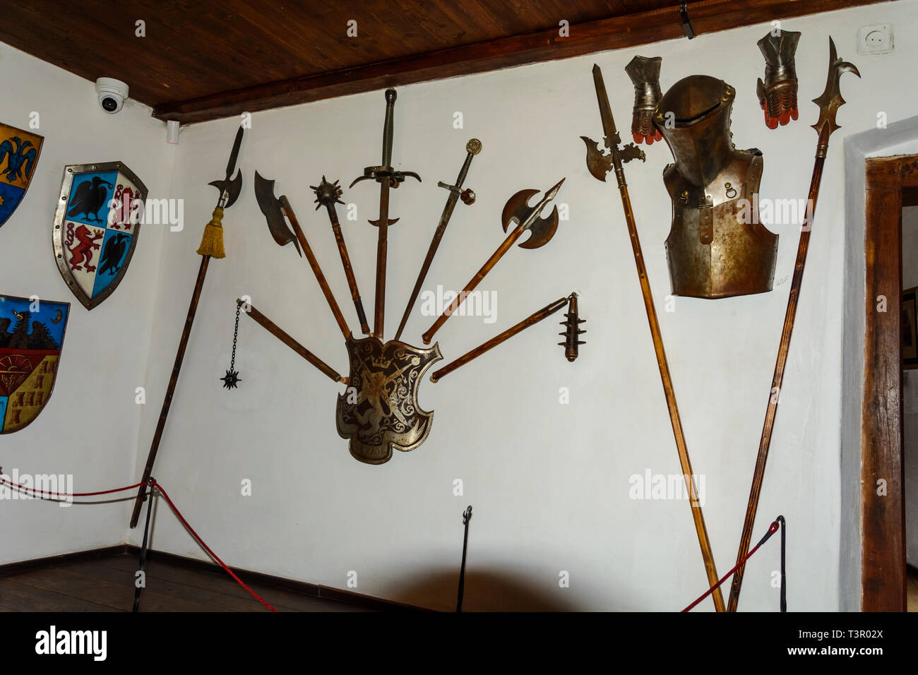 brasov, Romania, July 14, 2018 : interior of the bran castle in brasov ...