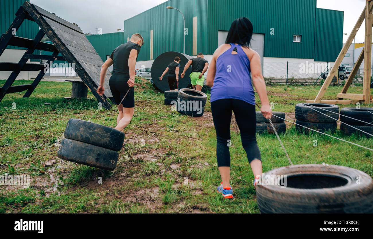 Tire obstacle course hi-res stock photography and images - Alamy