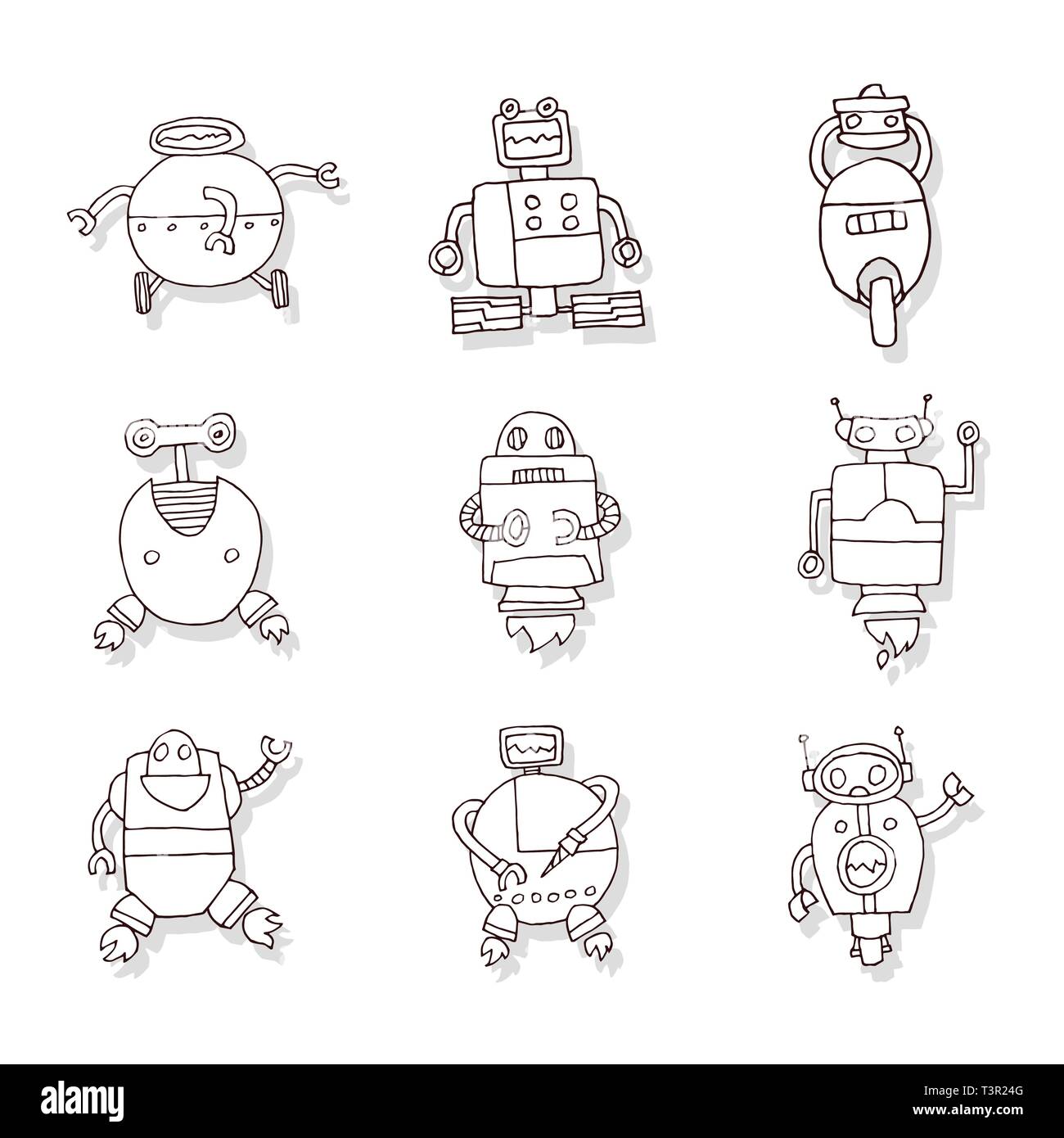 Cute Robot Doodles