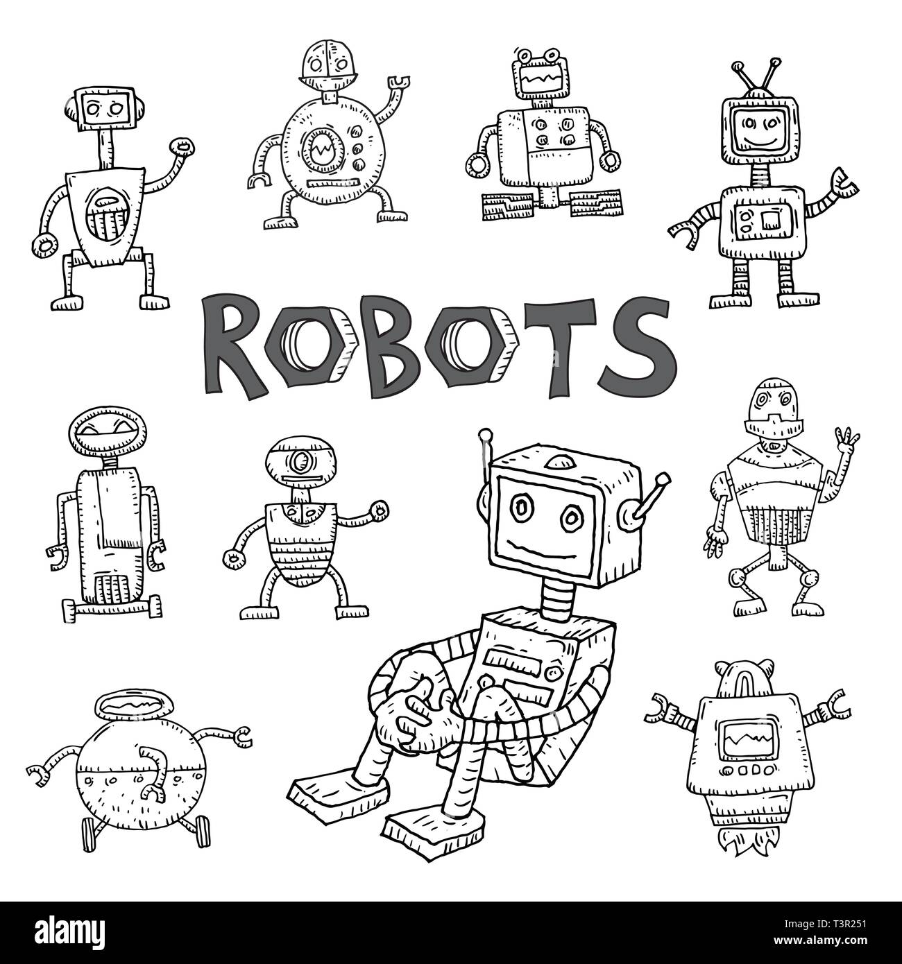 Robots Drawings For Kids