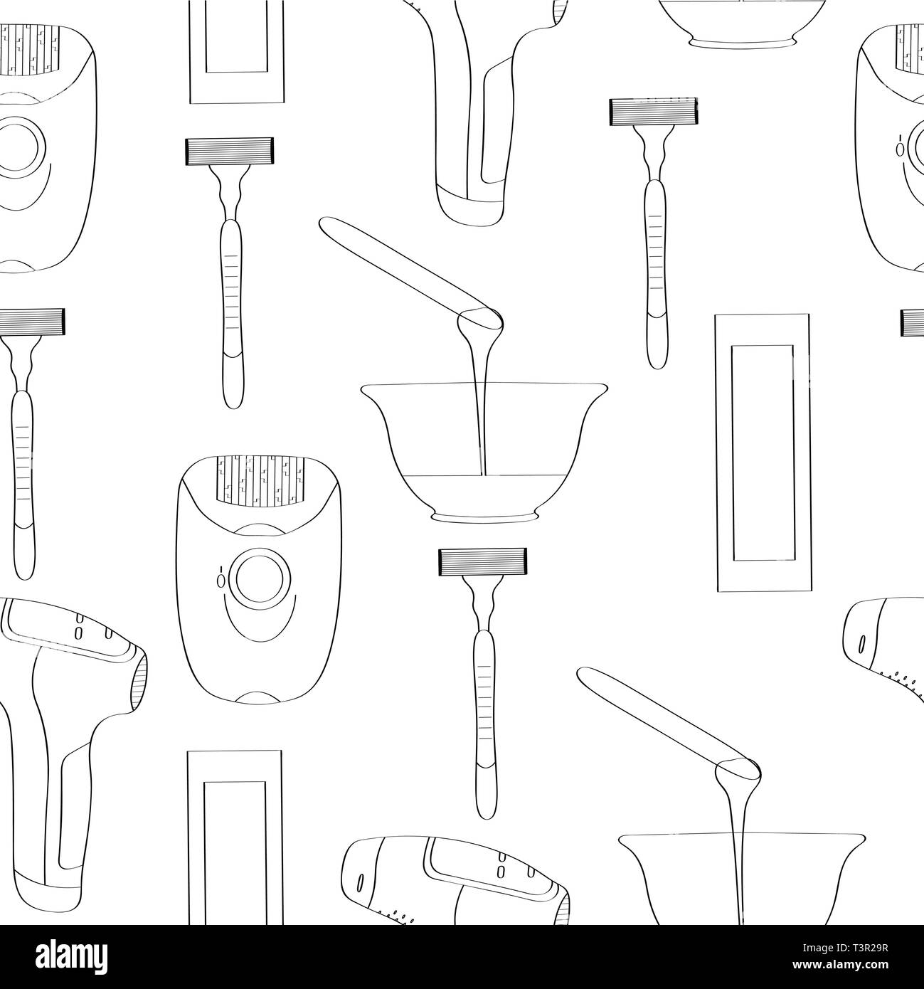 Means for removing unwanted hair. Seamless texture Stock Vector Image ...