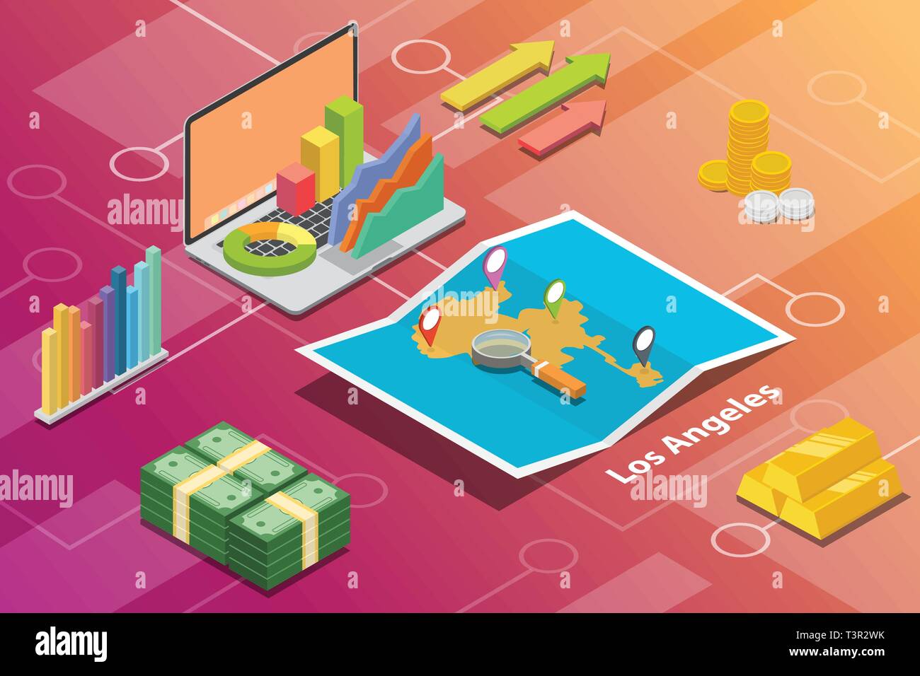 California wealth map Stock Vector Images - Alamy